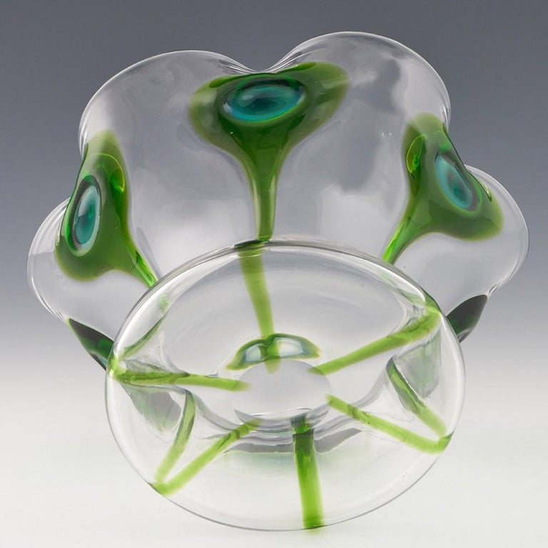 Stuart and Sons for Liberty Two Colour Peacock Trails Rose Bowl C1910 ...