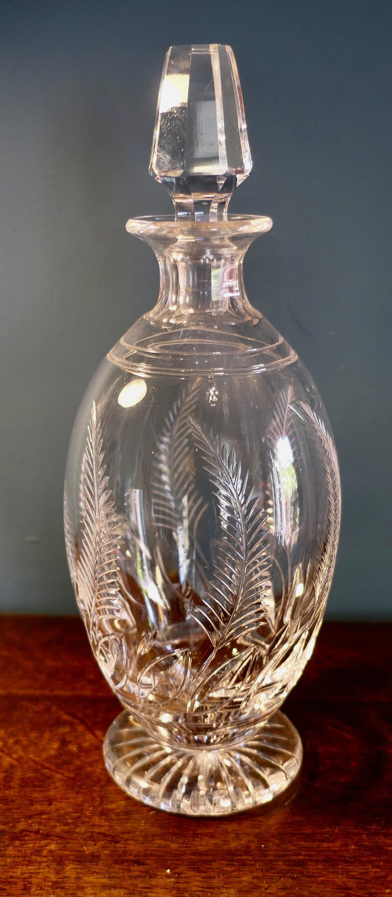 Stuart Crystal Round Footed Decanter Ellesmere Pattern For Sale at 1stDibs
