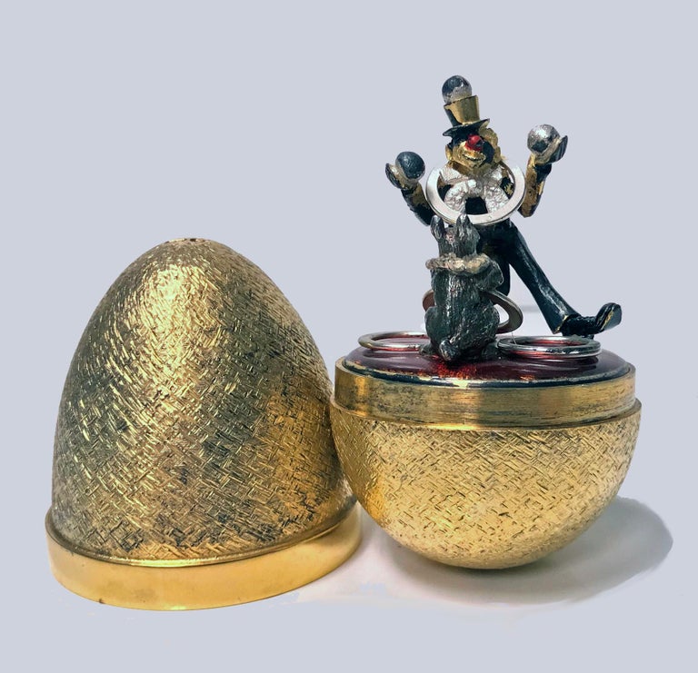 Stuart Devlin Clown and Performing Dog Egg, London, 1980 at 1stDibs
