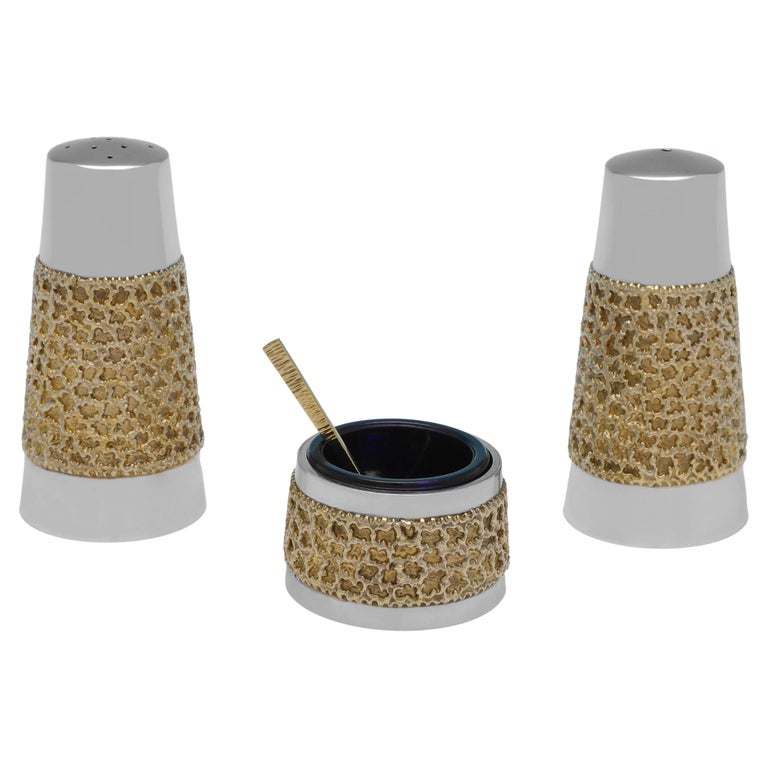 Stuart Devlin, Mid-Century Modern Sterling Silver Condiment Set, London ...