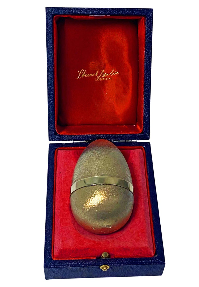 Stuart Devlin Silver Gilt Surprise Egg flowers London, 1977 For Sale at ...