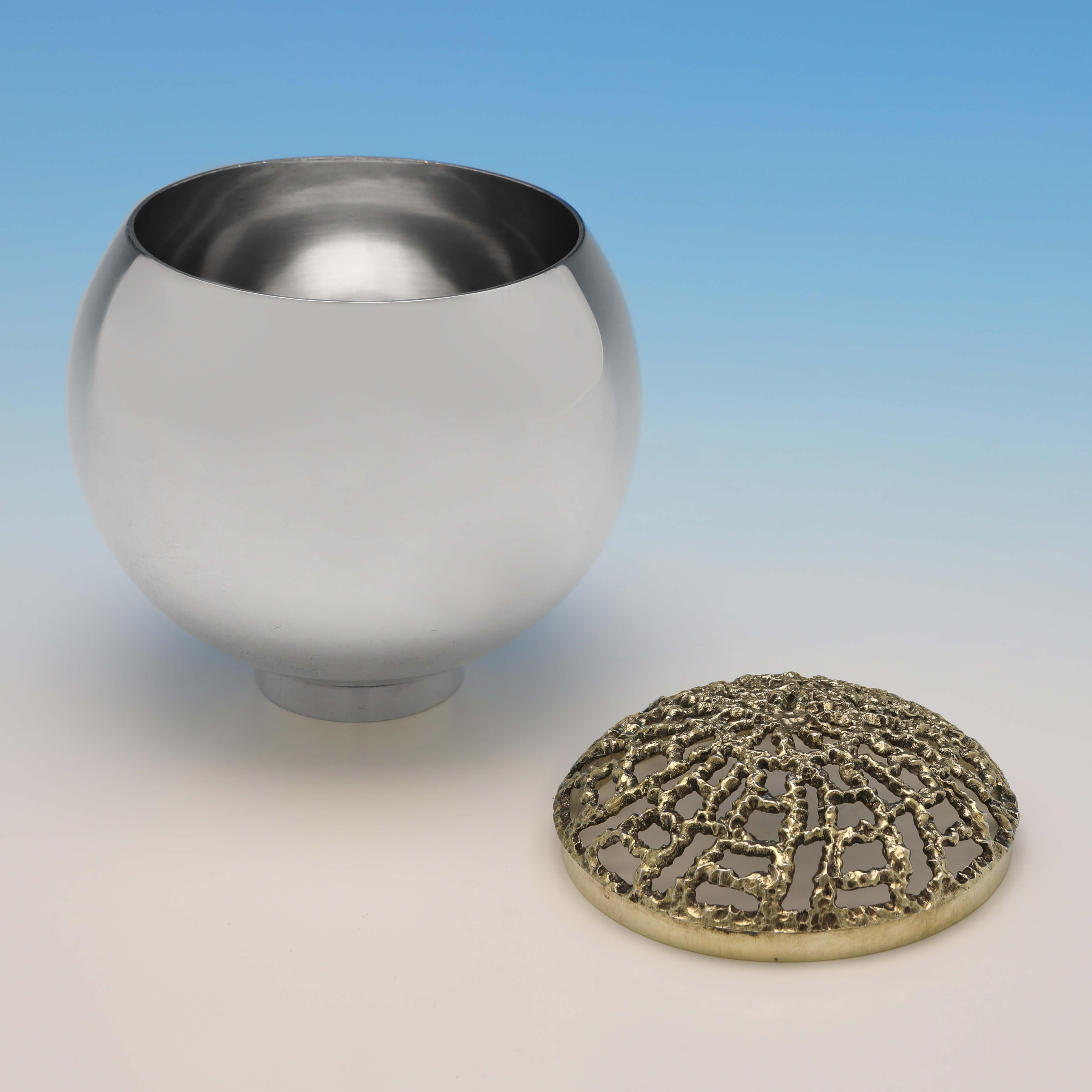 Stuart Devlin, Sterling Silver Potpourri Holder, London, 1973 at 1stDibs