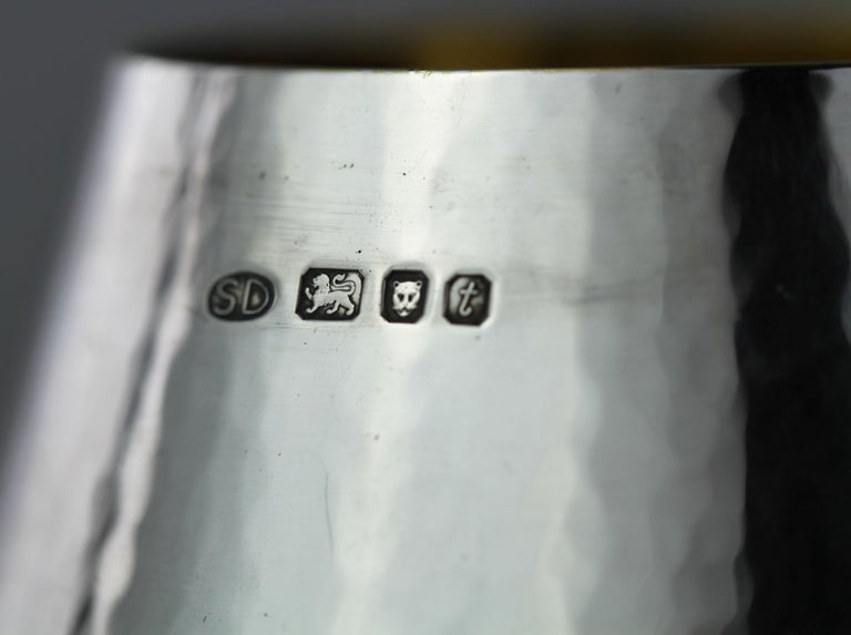 Stuart Devlin, Vintage Sterling Silver, Gilt Whiskey Cup, Goblet ...