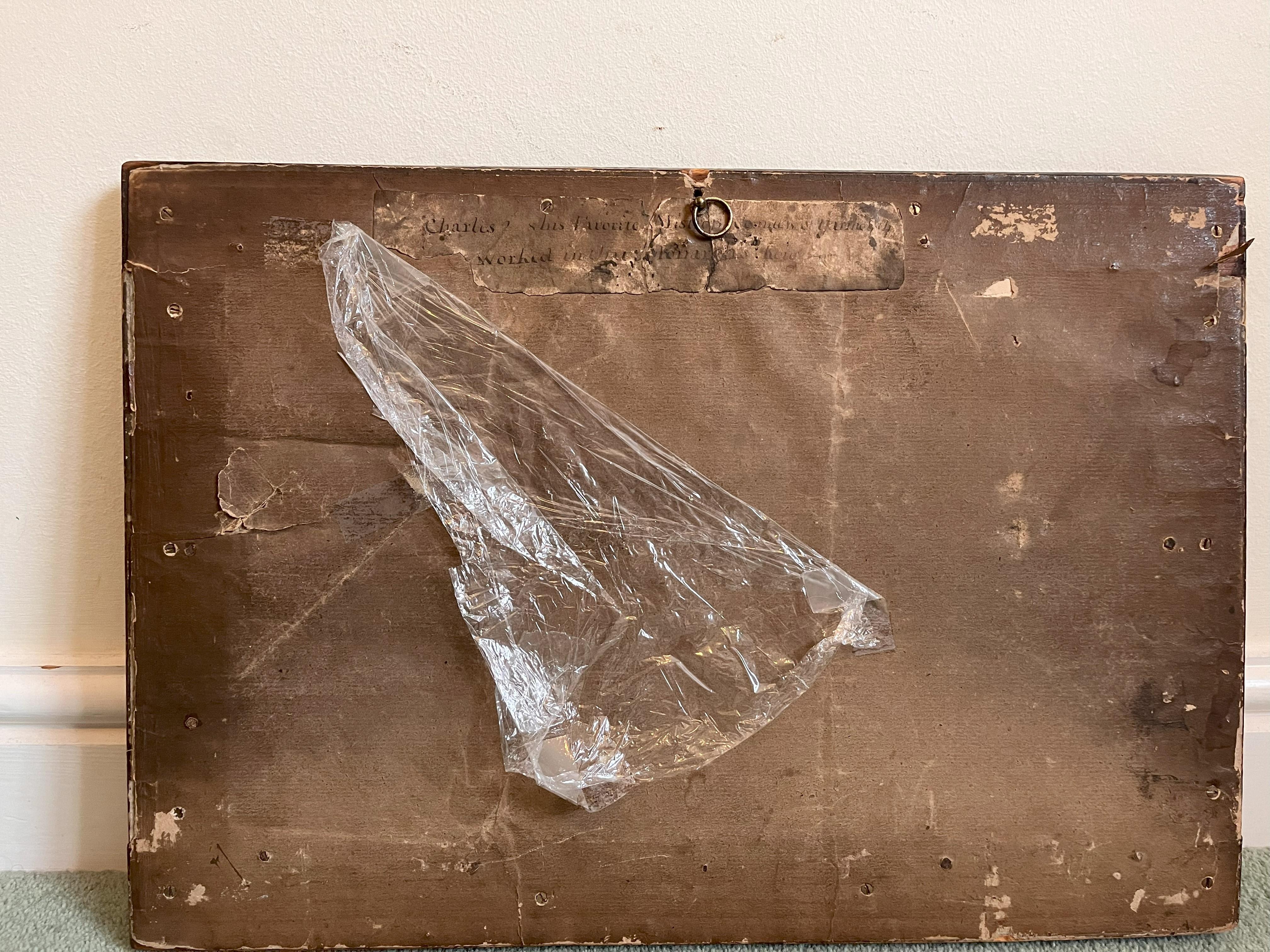 Stuart period Stump work panel - King Charles II and his favourite Lady ...