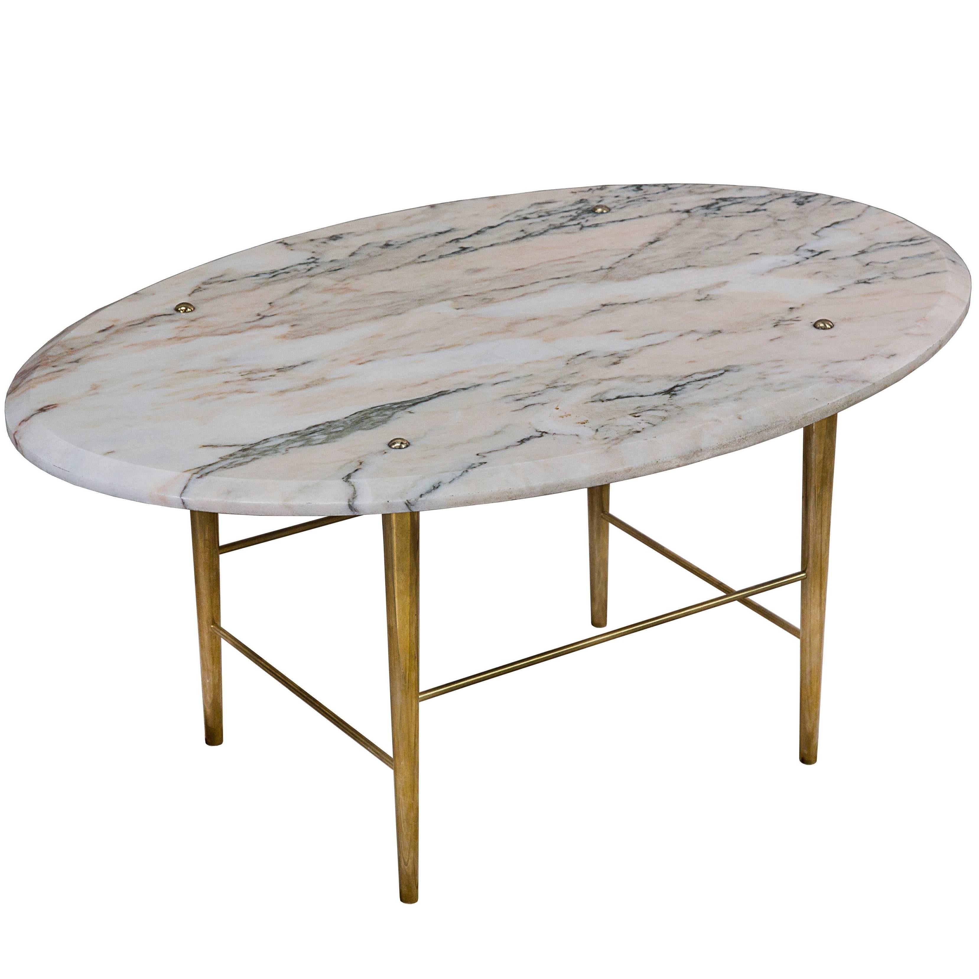 Stud Coffee Table by Lind and Almond in Vulcanatta Marble and Polished ...