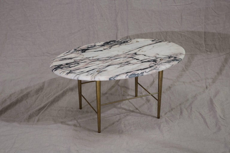 Stud Coffee Table by Lind and Almond in Vulcanatta Marble and Polished ...
