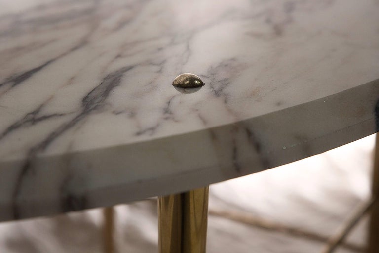Stud Coffee Table by Lind and Almond in Vulcanatta Marble and Polished ...