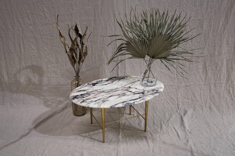 Stud Coffee Table by Lind and Almond in Vulcanatta Marble and Polished ...
