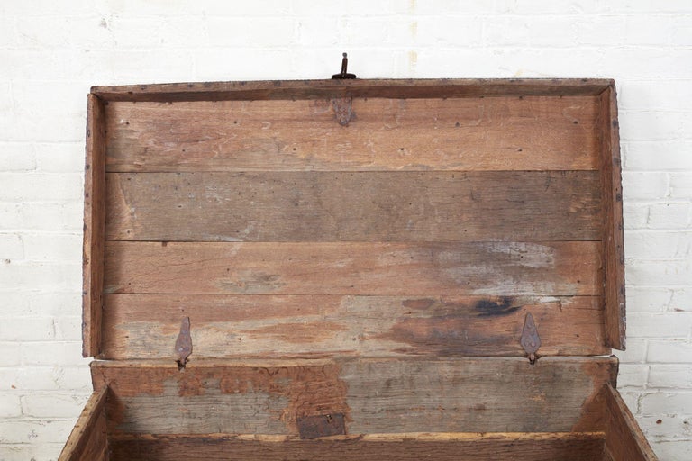 Studded Leather Travel Chest For Sale at 1stDibs