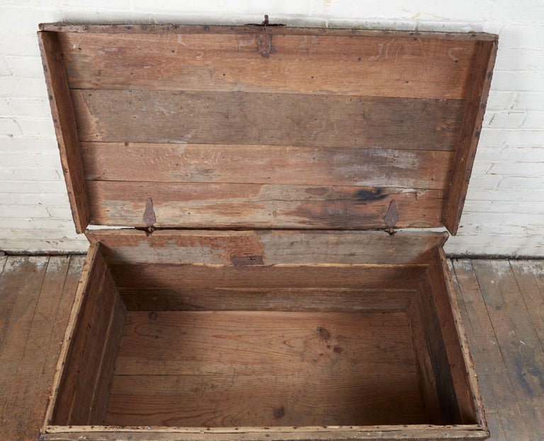 Studded Leather Travel Chest For Sale at 1stDibs
