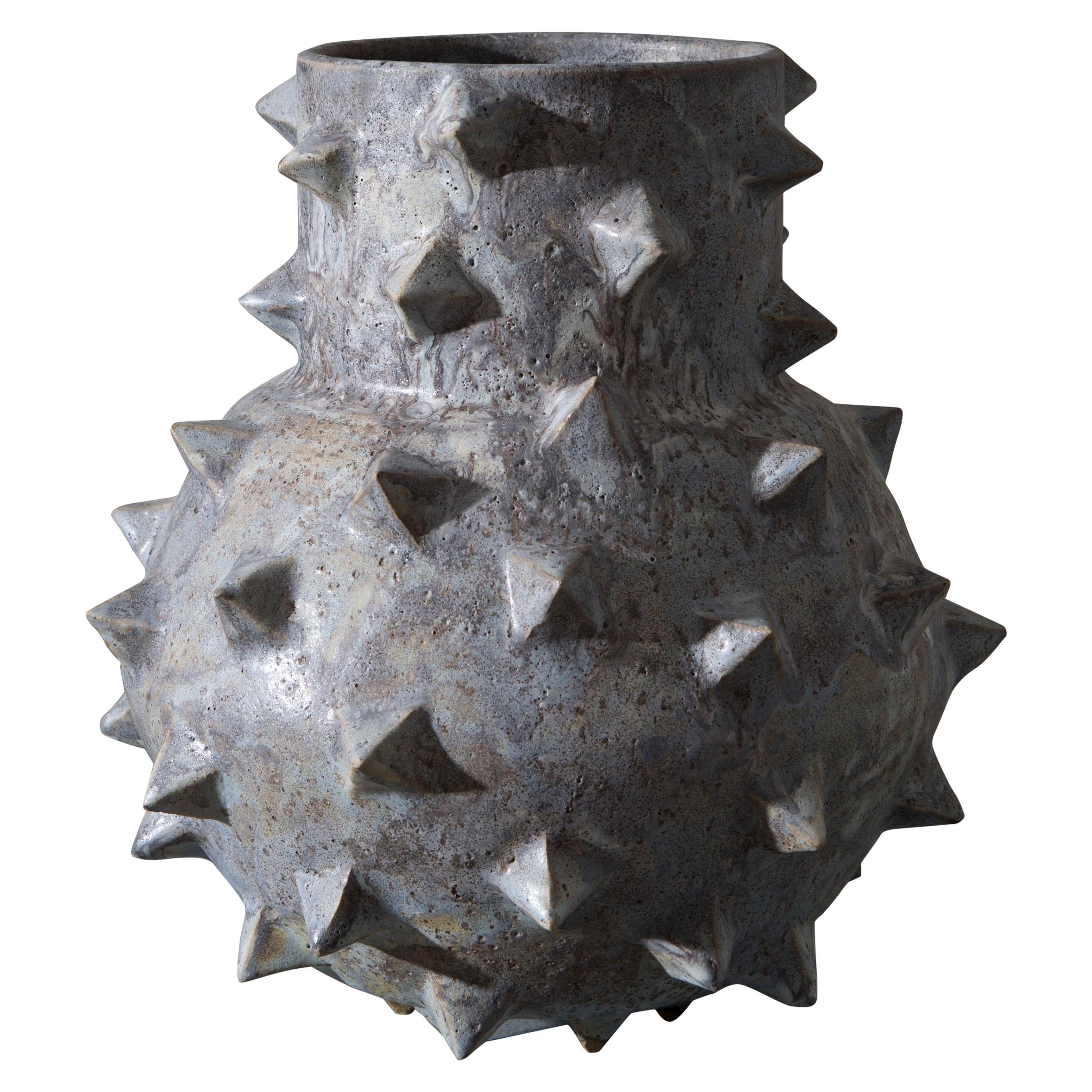 Studded Sculptural Stoneware Vessel by LGS Studio at 1stDibs