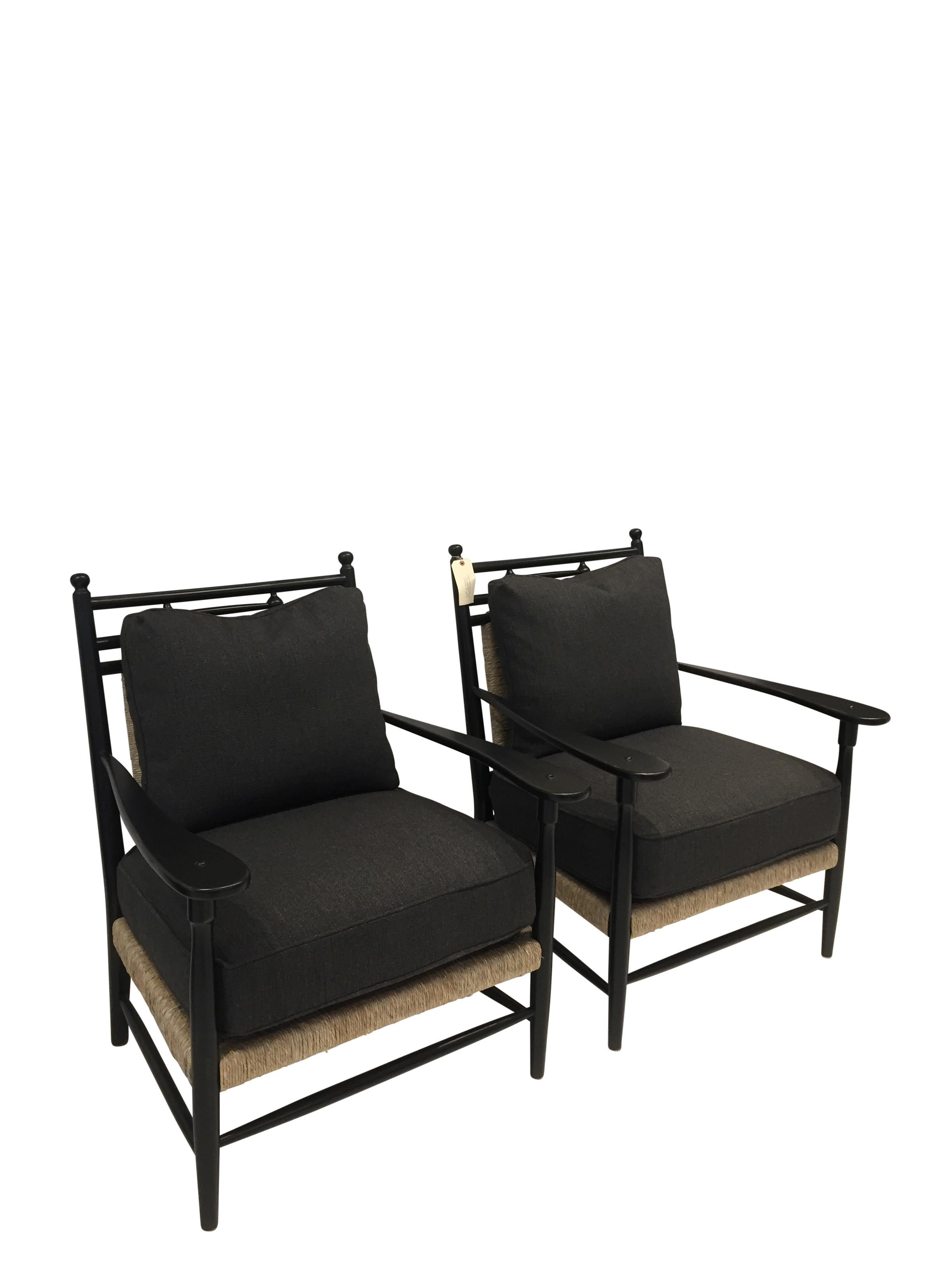 Studio 6F x Cottage Home Westhampton Rush Armchair, Pair at 1stDibs