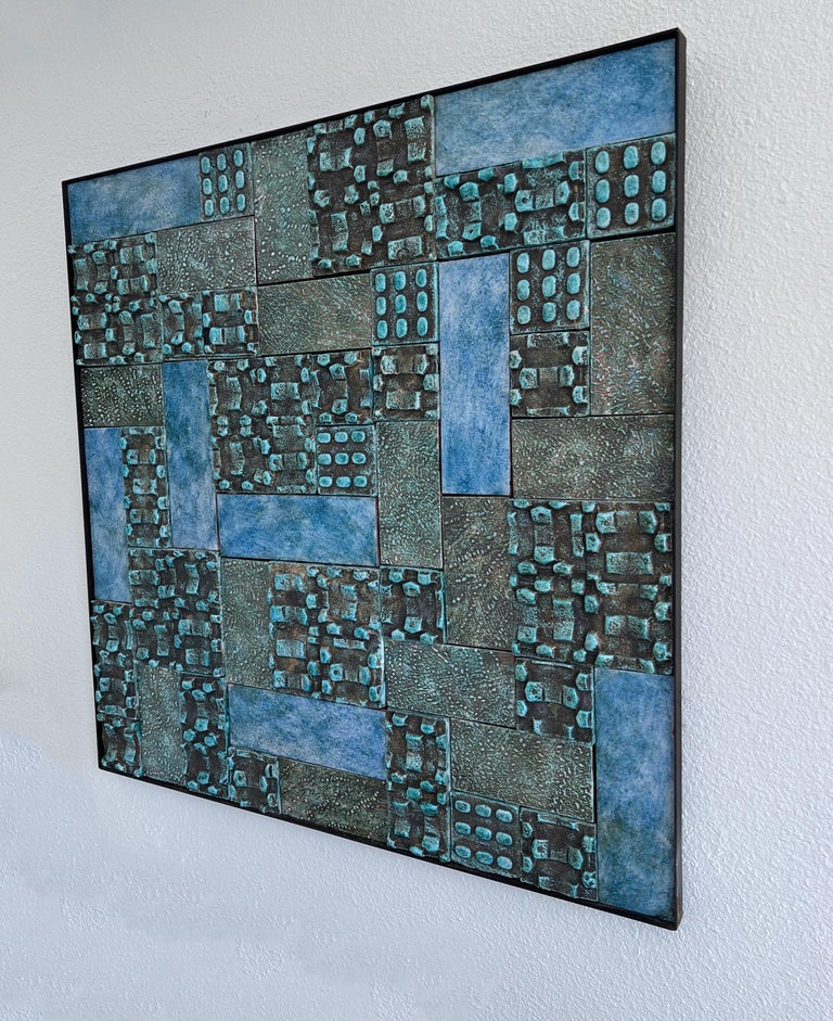 Studio Abstract Glazed Ceramic Mural For Sale at 1stDibs