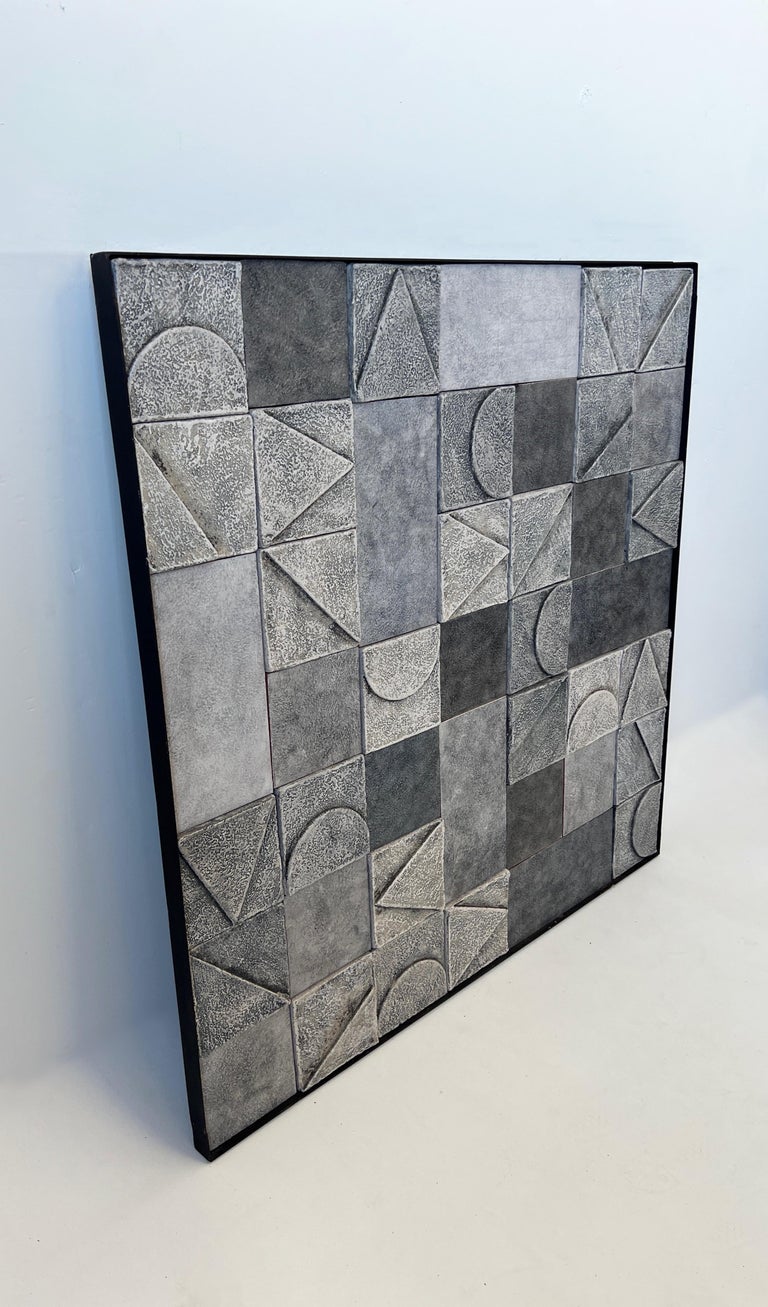 Studio Abstract Glazed Ceramic Mural For Sale at 1stDibs