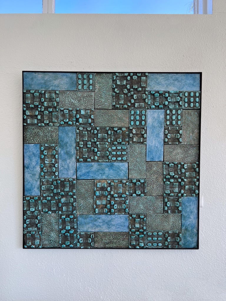Studio Abstract Glazed Ceramic Mural For Sale at 1stDibs