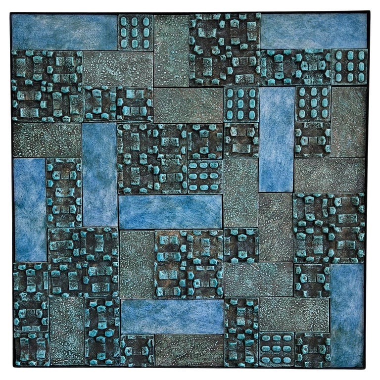 Studio Abstract Glazed Ceramic Mural For Sale at 1stDibs