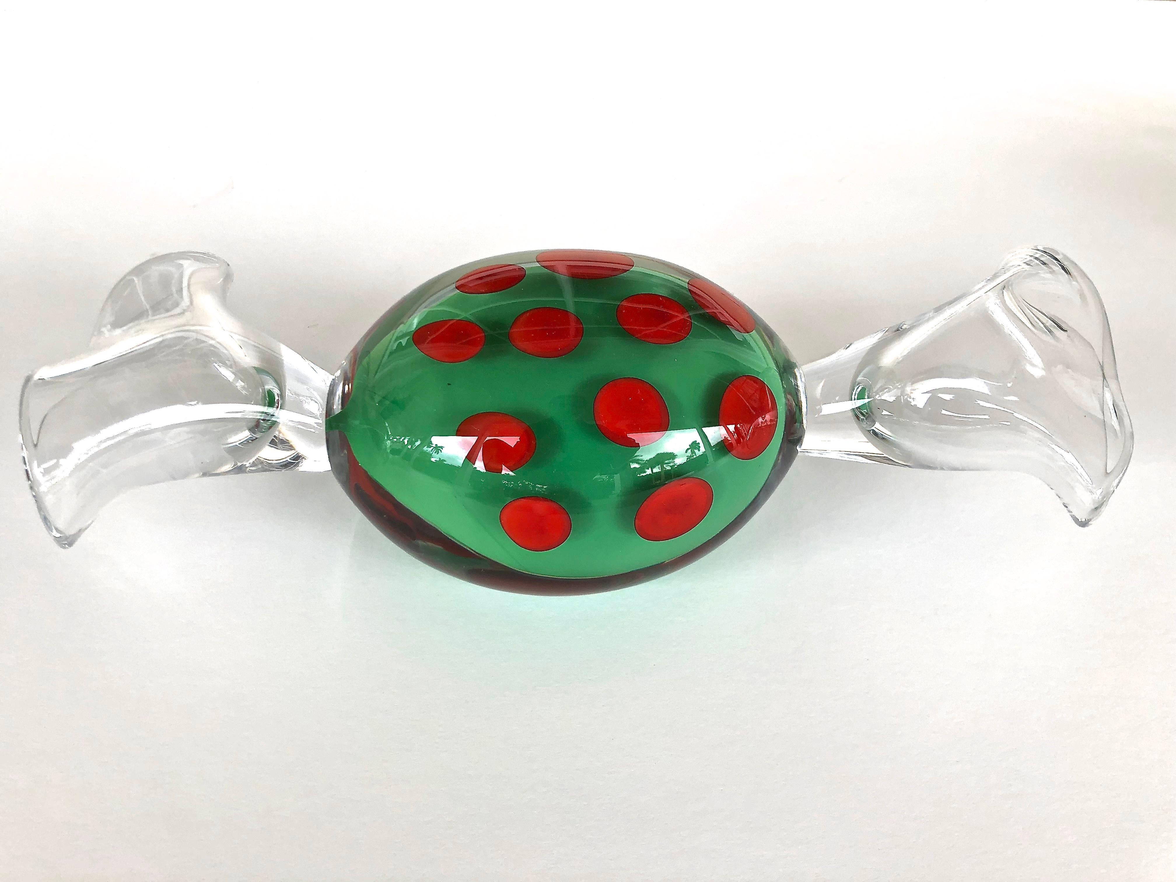 Studio Ahus - Art Glass Sweets With Red Dots For Sale at 1stDibs