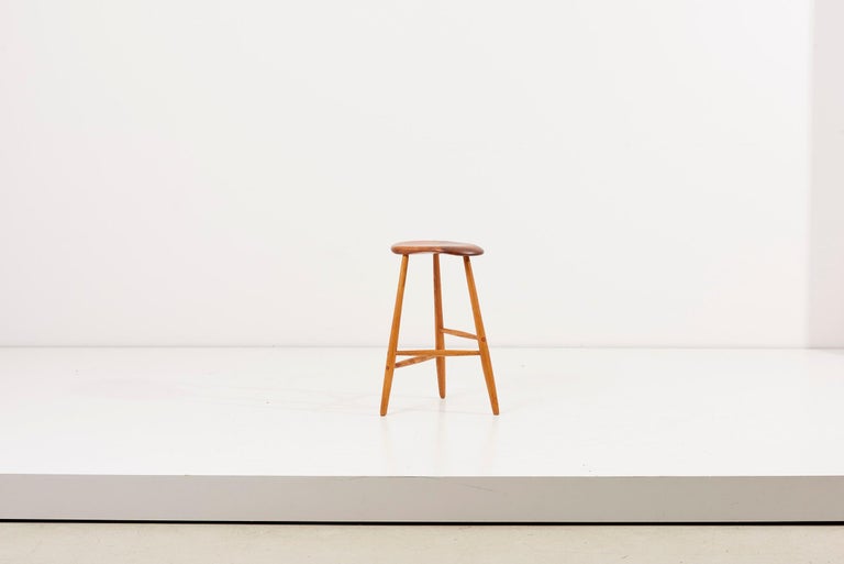 Studio Bar Stool by Michael Elkan, USA, 1980s For Sale at 1stDibs