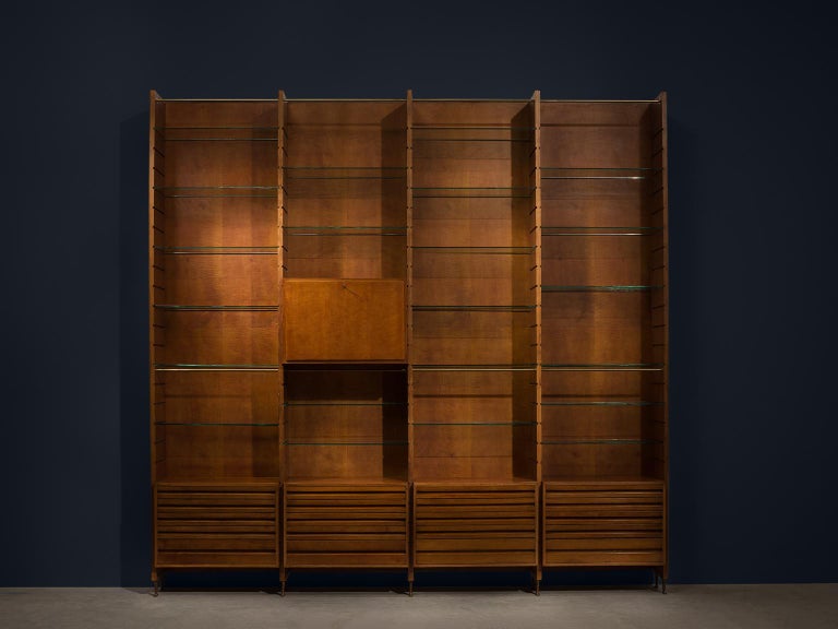 Studio BBPR Large Library in Walnut For Sale at 1stDibs