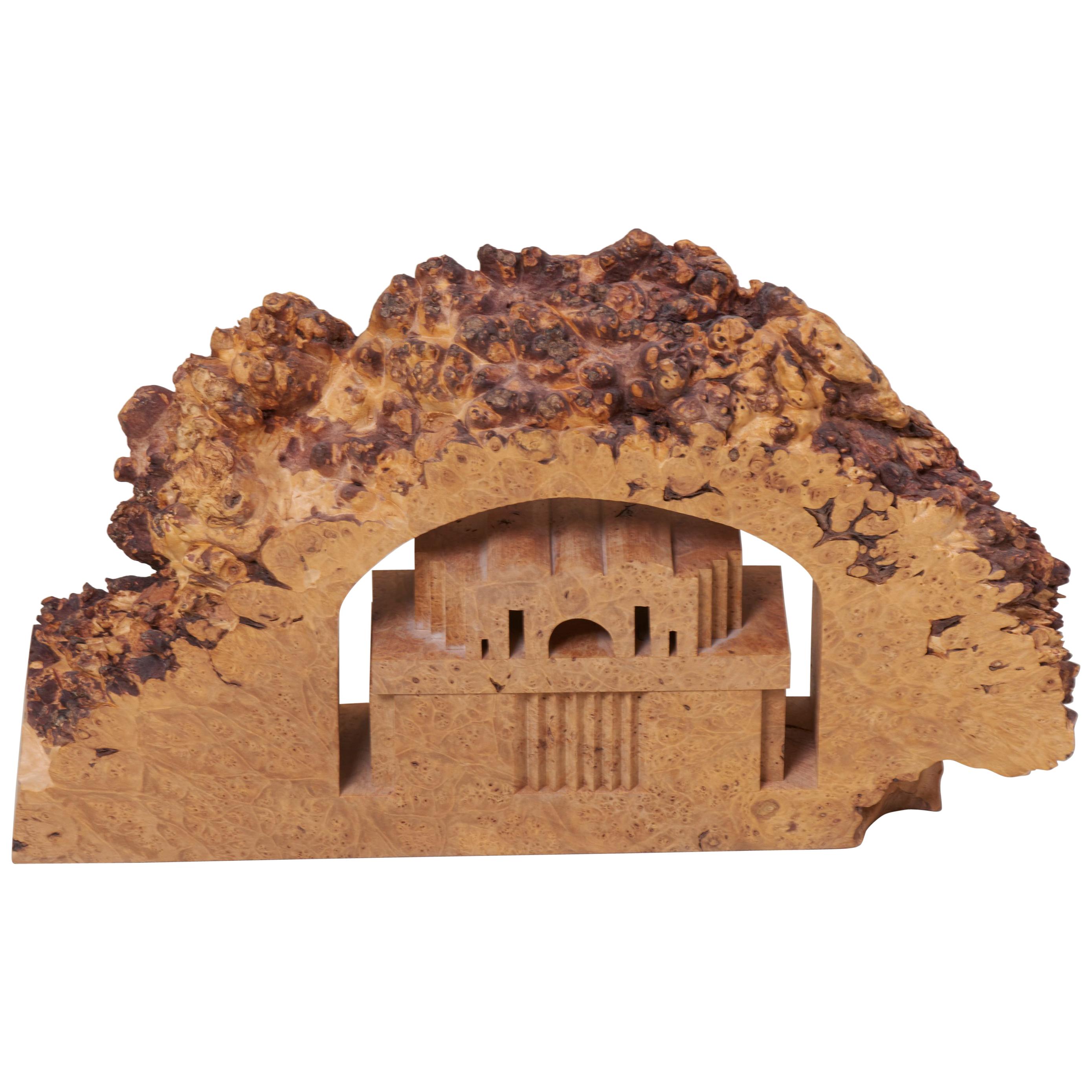 Michael Elkan Live Edge Burl Box For Sale at 1stDibs