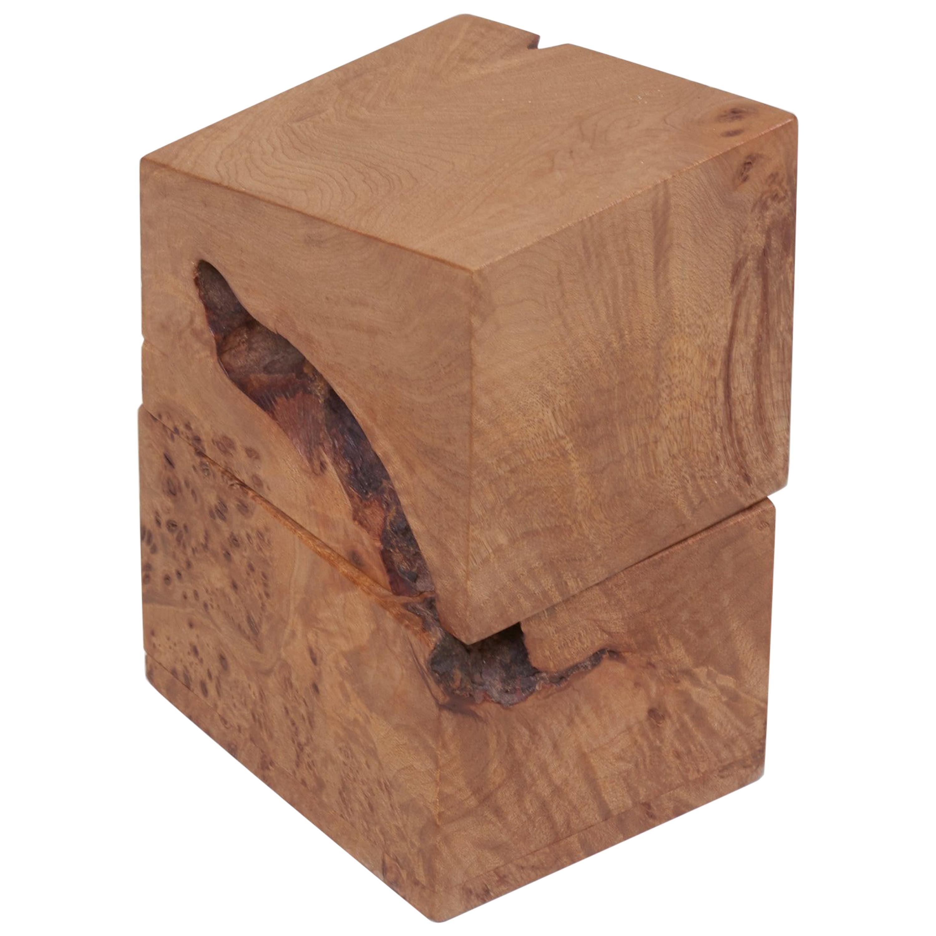 Unusual Michael Elkan Studio Box Birdseye Burl For Sale at 1stDibs