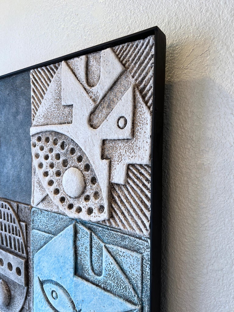 Studio Brutalist Ceramic Wall Mural For Sale at 1stDibs