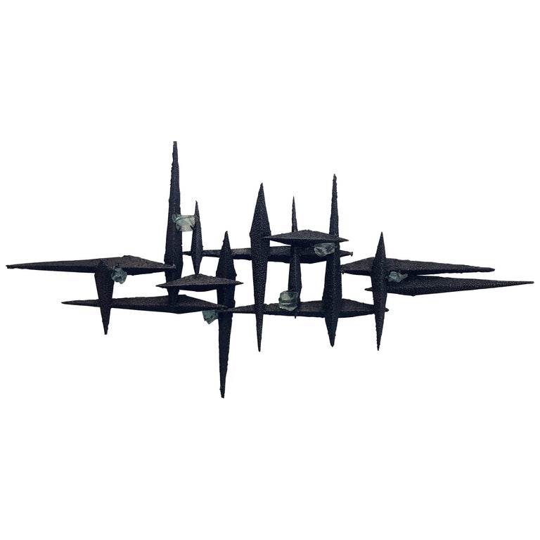 Studio Brutalist Wall Sculpture by American Sculptor John De La Rosa at ...