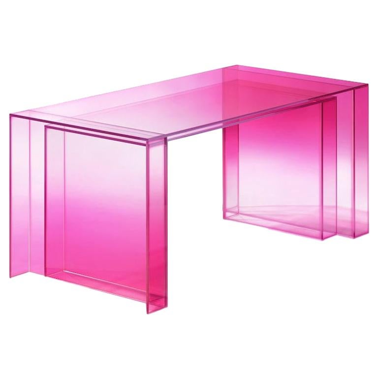 Studio Buzao, Null Writing Desk Hot Pink Edition, Laminated Glass For ...