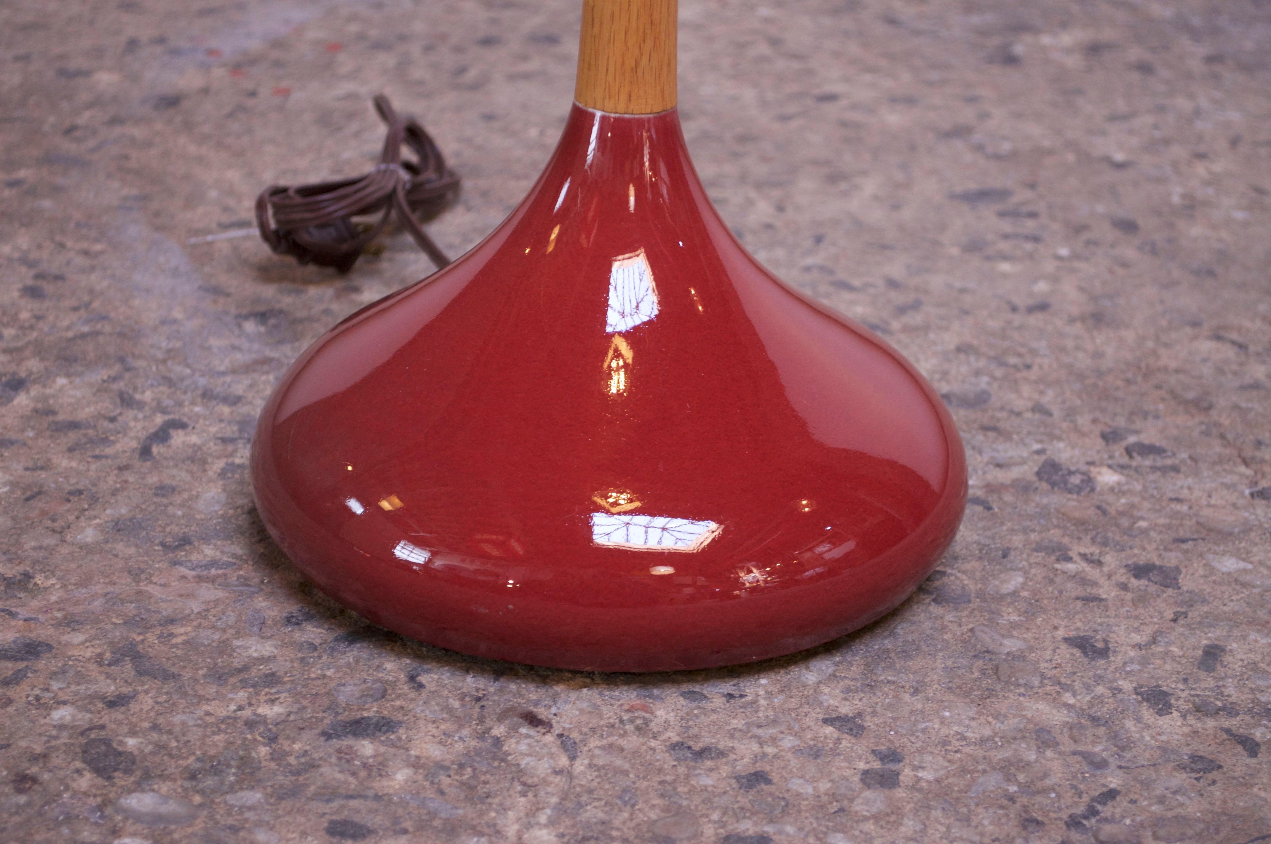 Studio Ceramic and Oak Floor Lamp by George Scatchard at 1stDibs ...