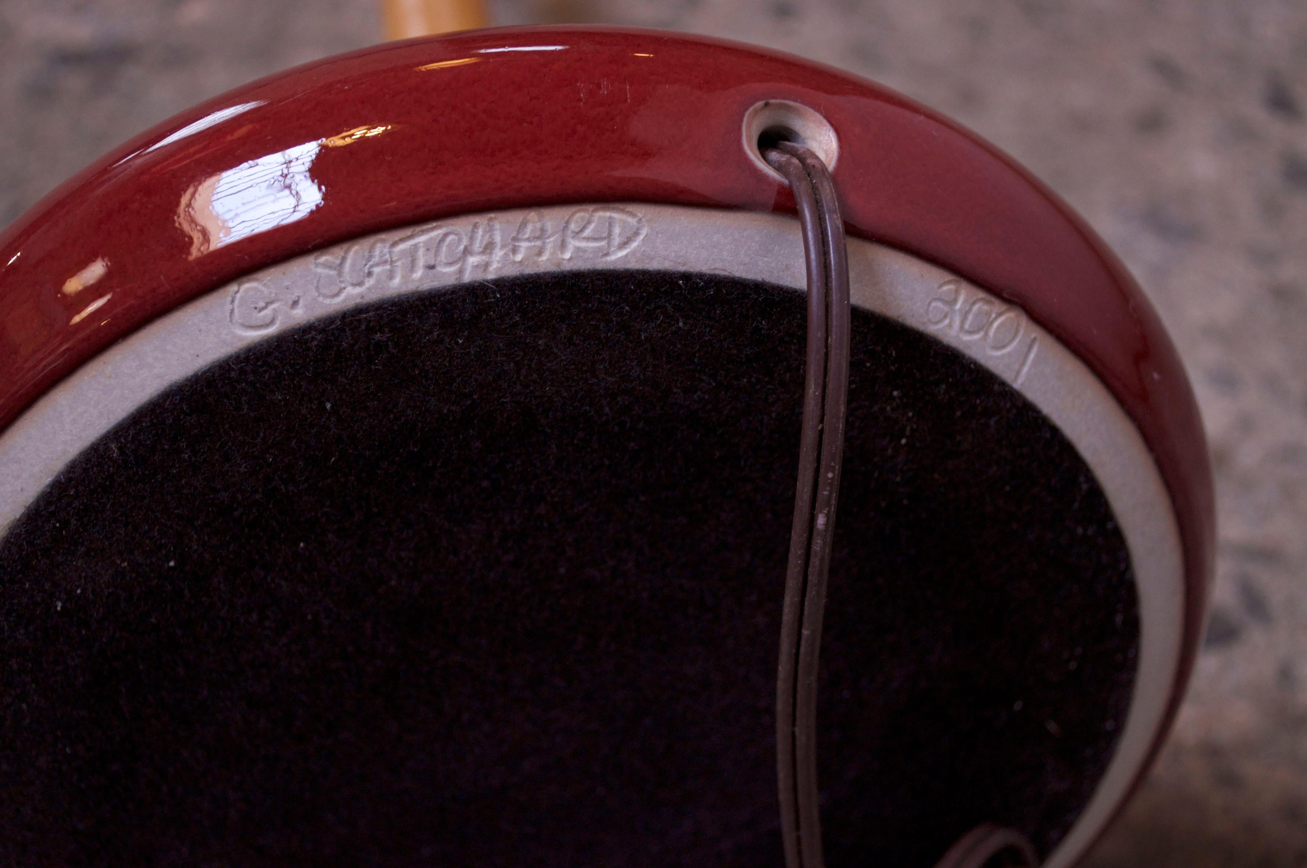 Studio Ceramic and Oak Floor Lamp by George Scatchard at 1stDibs ...