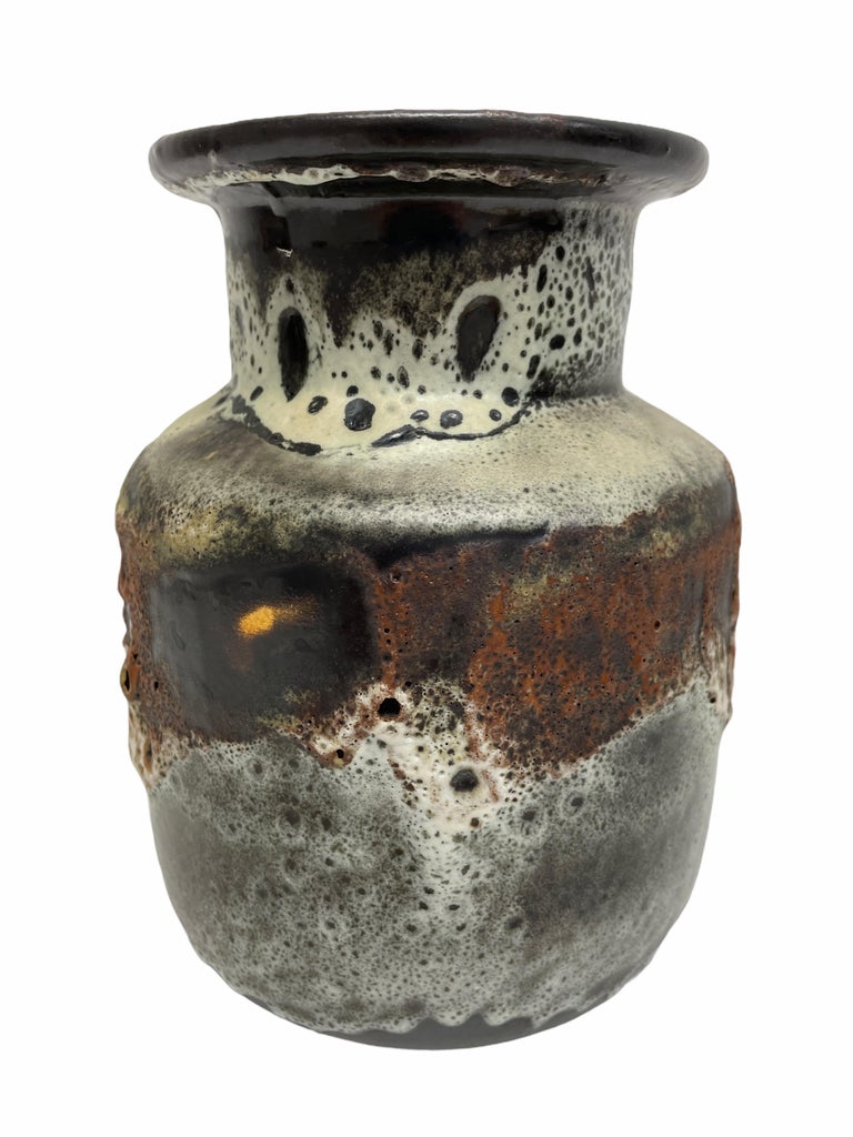 Studio Ceramic Fat Lava Vase, Germany, 1970s For Sale at 1stDibs