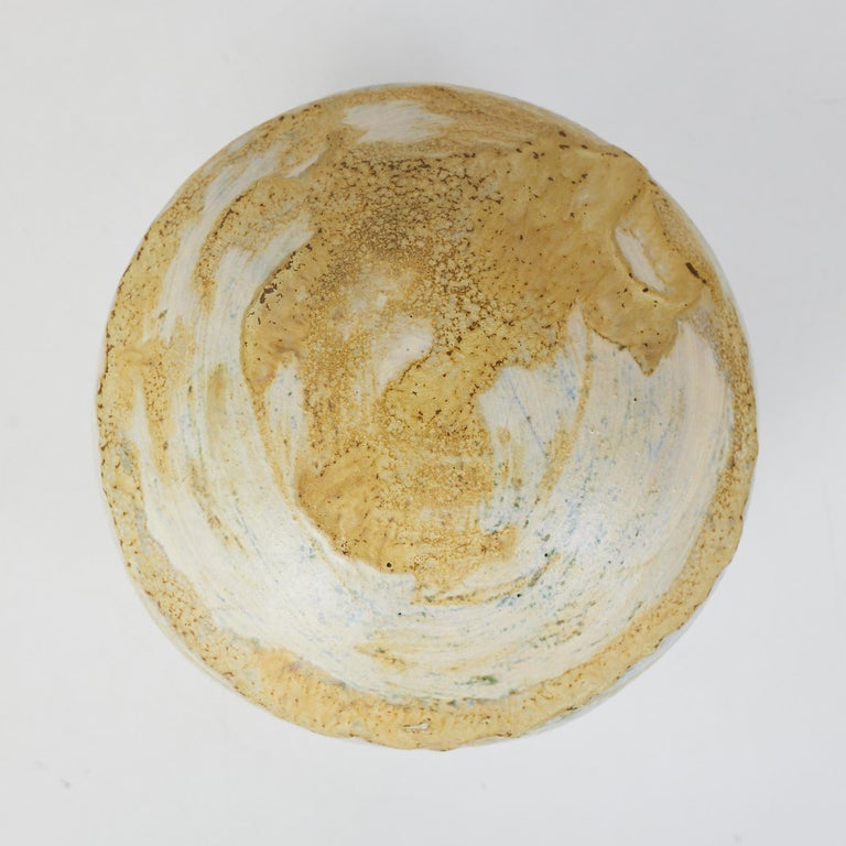 Studio Ceramic "Globe" Glazed Sculpture For Sale at 1stDibs