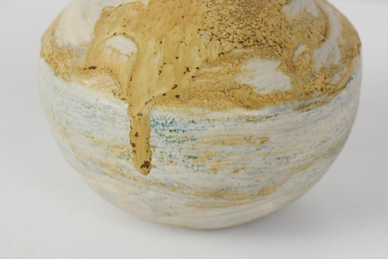 Studio Ceramic "Globe" Glazed Sculpture For Sale at 1stDibs