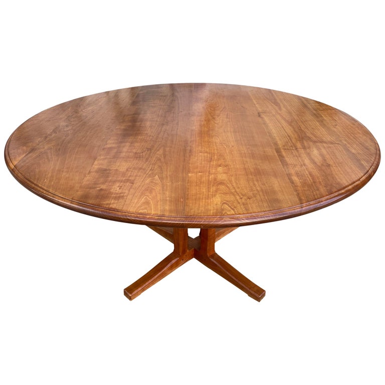 Studio Craft Round Solid Cherry Dining table by Charles Shackleton ...