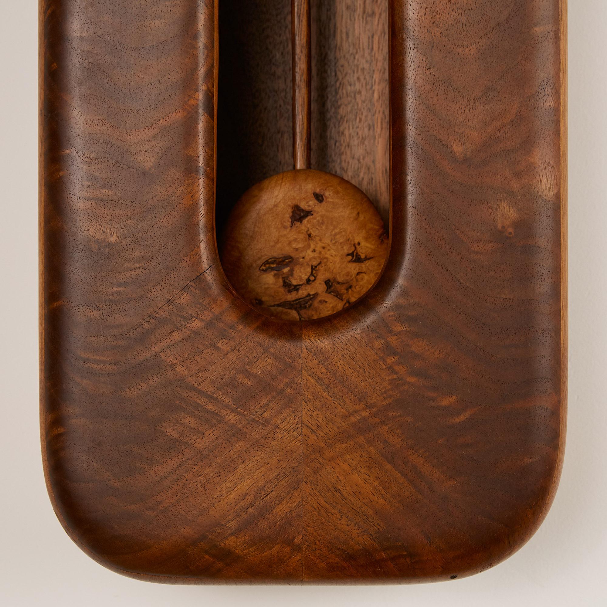 Studio Craft Walnut Wall Mounted Pendulum Clock at 1stDibs | pendulum squar