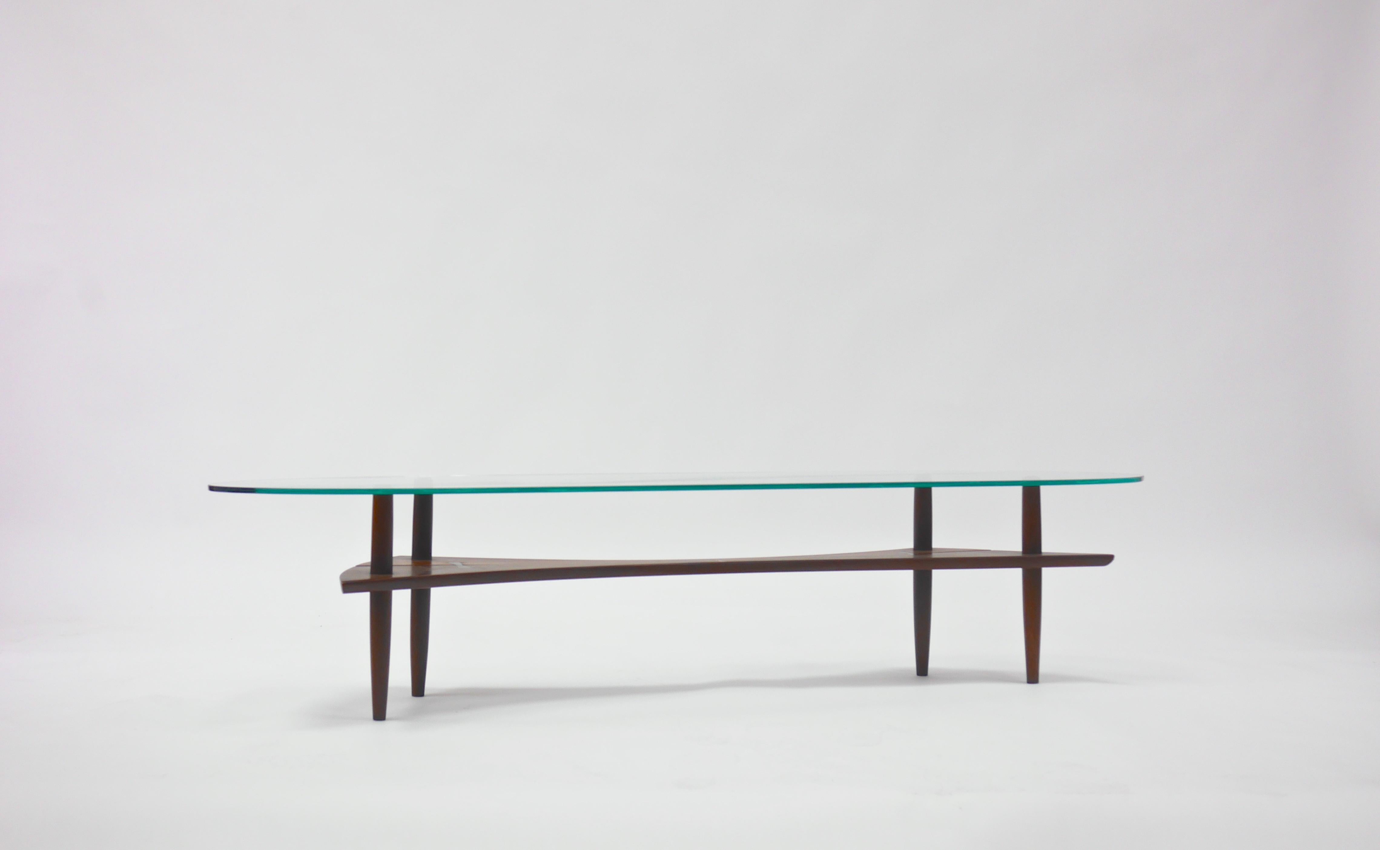 Studio Crafted Bow Tie Cocktail Table in Walnut For Sale at 1stDibs