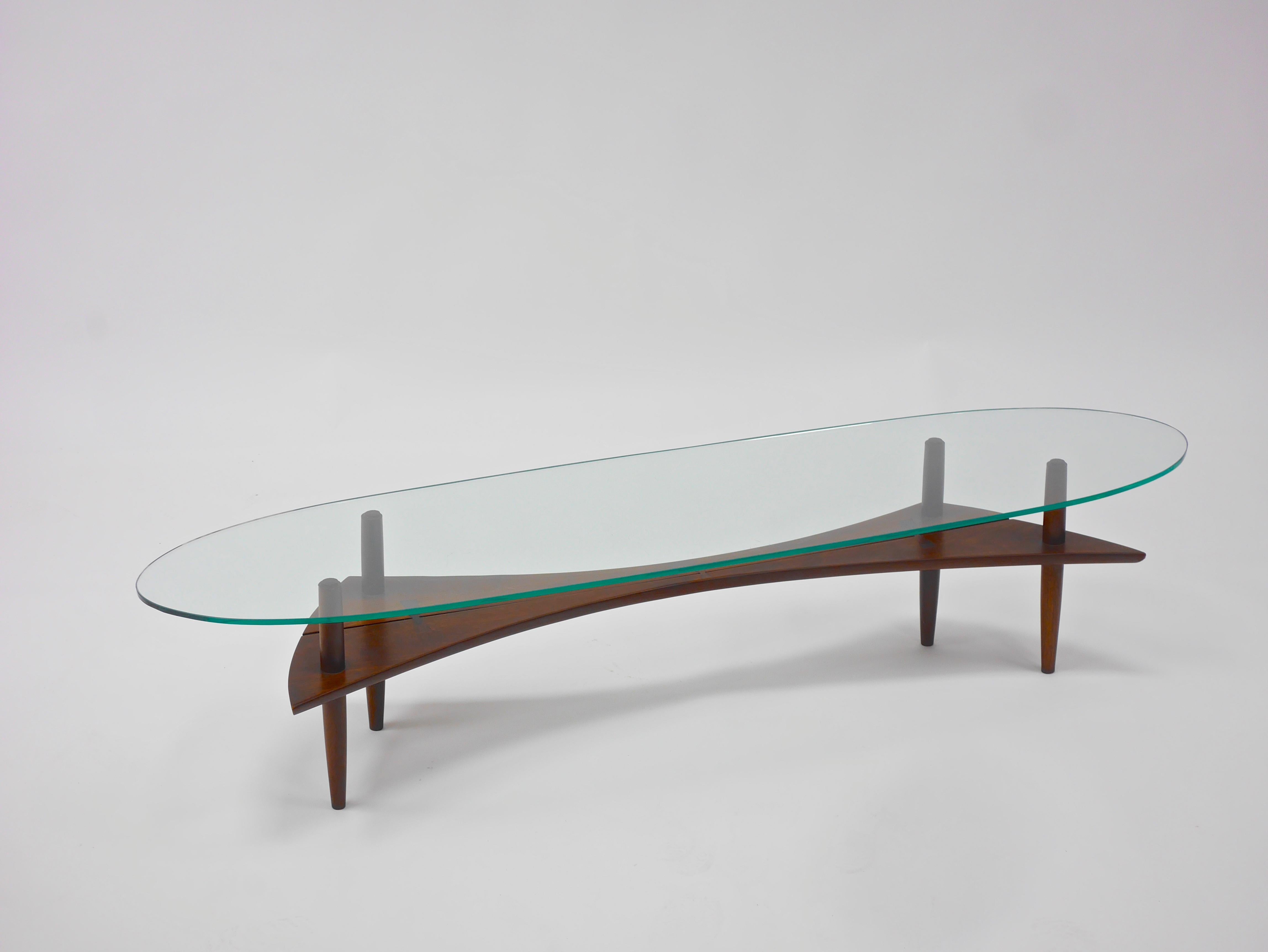Studio Crafted Bow Tie Cocktail Table in Walnut For Sale at 1stDibs
