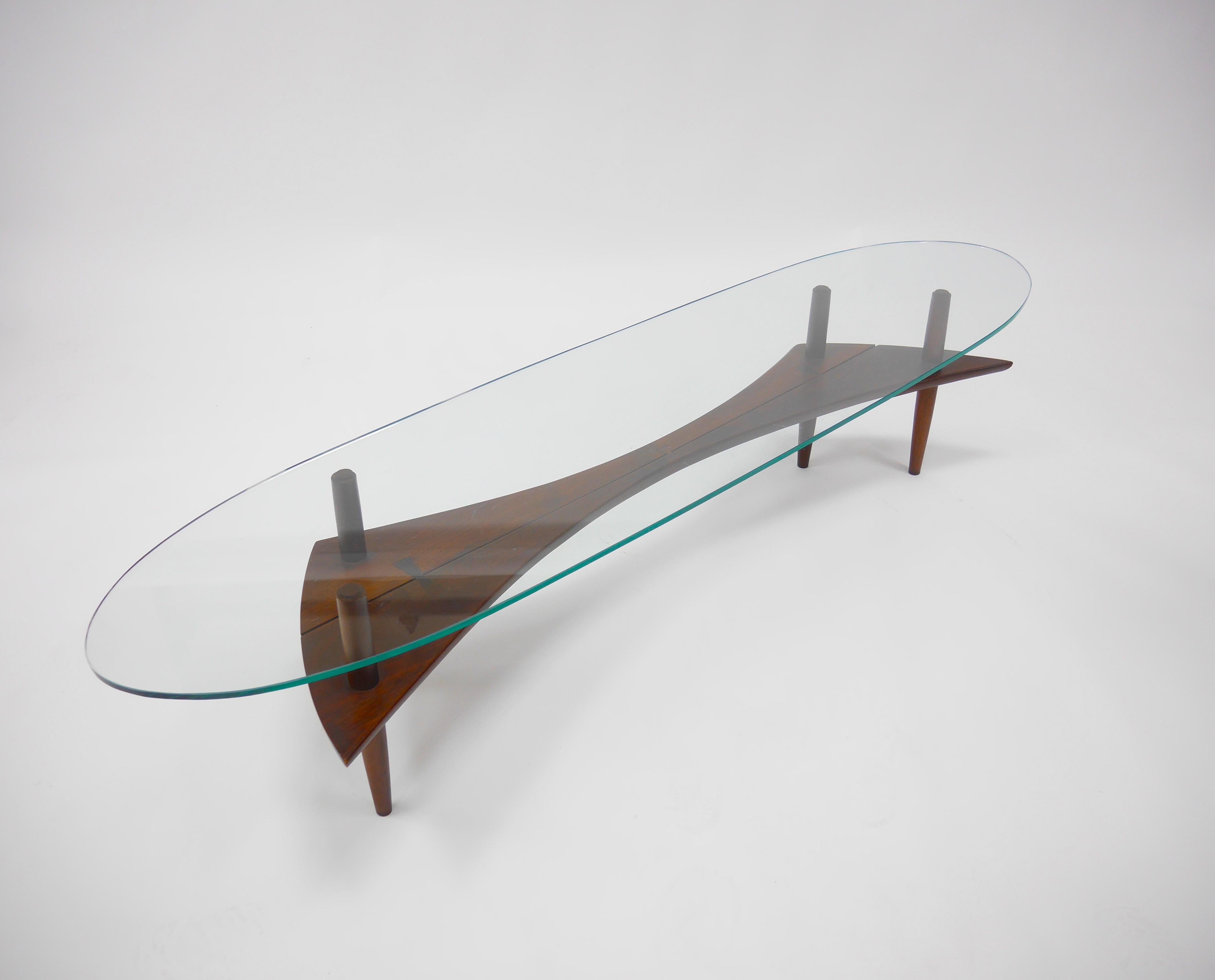 Studio Crafted Bow Tie Cocktail Table in Walnut For Sale at 1stDibs
