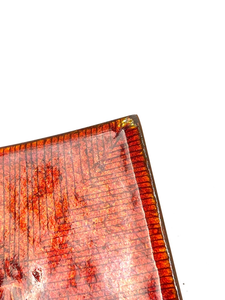 Studio Del Campo, Red Fire-Glazed Copper Vide Poche, Italy, circa 1970 ...