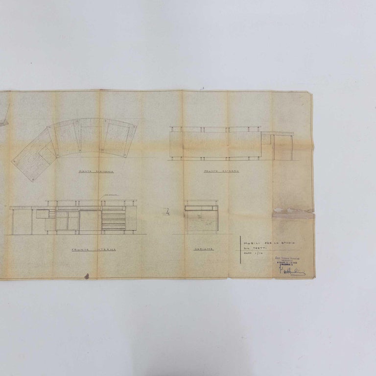 Studio Desk, designed by Vittorio Armellini, Italy Mid-20th Century For ...