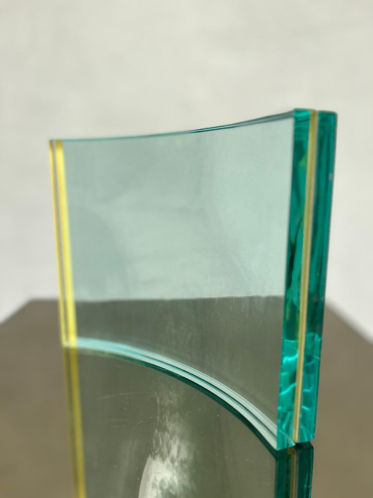 Studio Fontana Arte Cornice, in Vetro Curvato, Cornice Porta Ritratti For Sale at 1stDibs