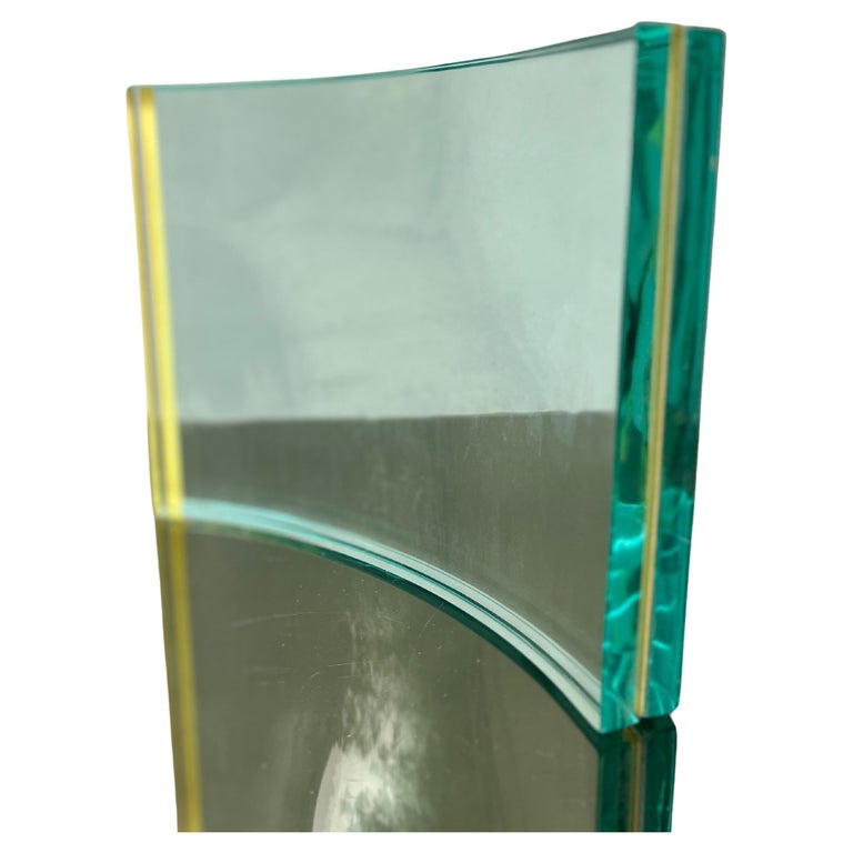 Studio Fontana Arte Cornice, in Vetro Curvato, Cornice Porta Ritratti For Sale at 1stDibs