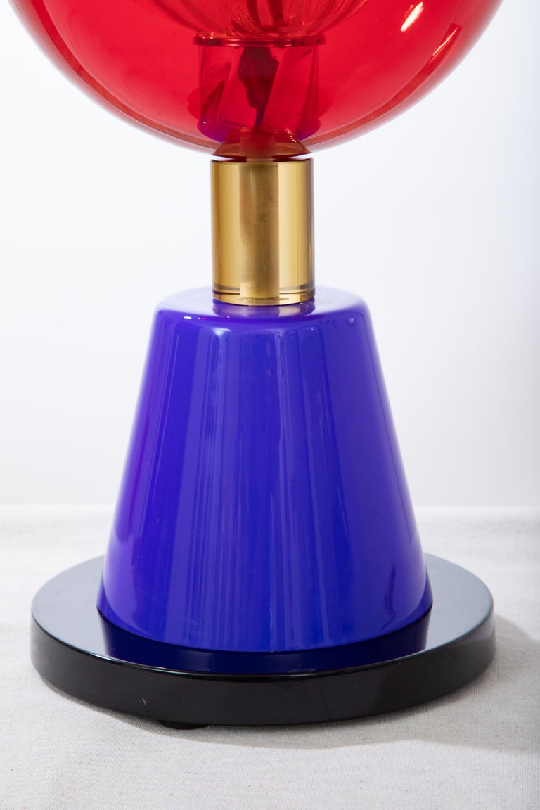 Studio Glass Memphis Style Table Lamp, Italy in Stock For Sale at 1stDibs