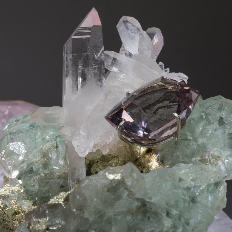 Studio Greytak 'Crystal Bling Bowl 9' Hand Carved Rose Quartz With ...