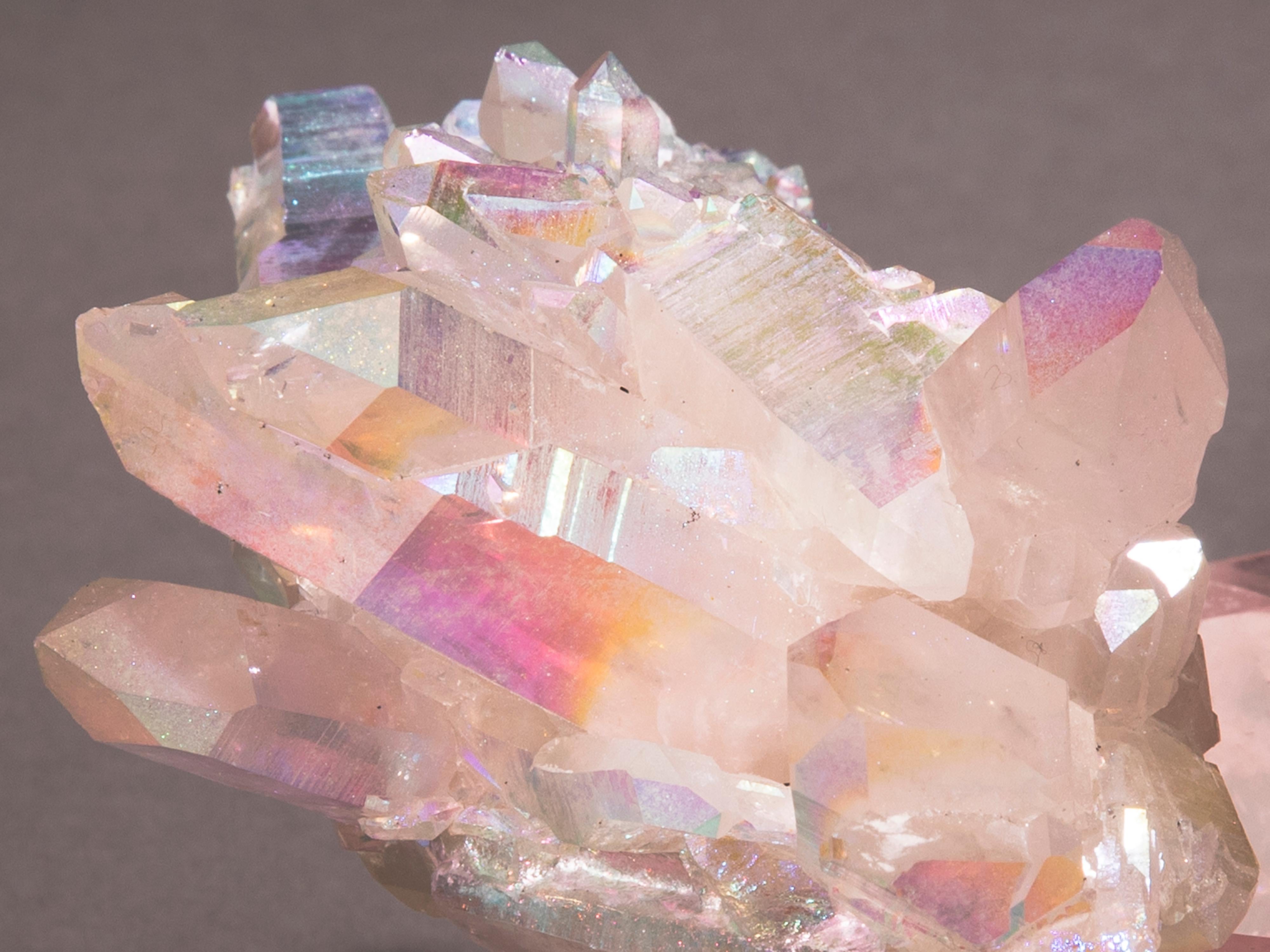 Studio Greytak Crystal Bling Bowl, Aura Quartz and Rose Quartz For Sale ...