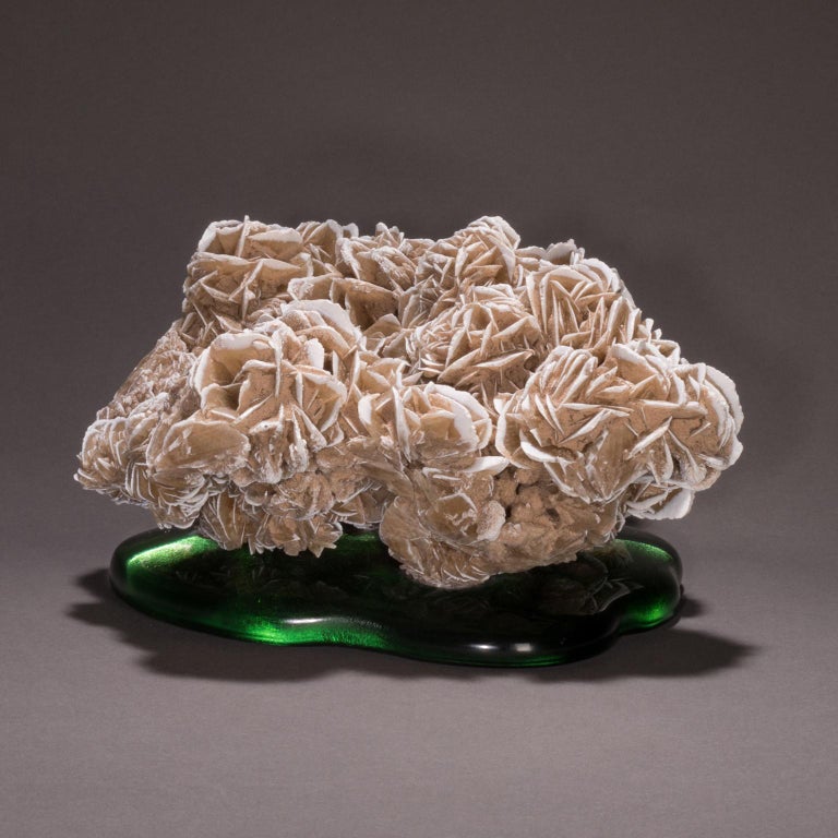 Studio Greytak 'Desert Rose Gypsum on Cast Glass' Desert Rose and Green ...