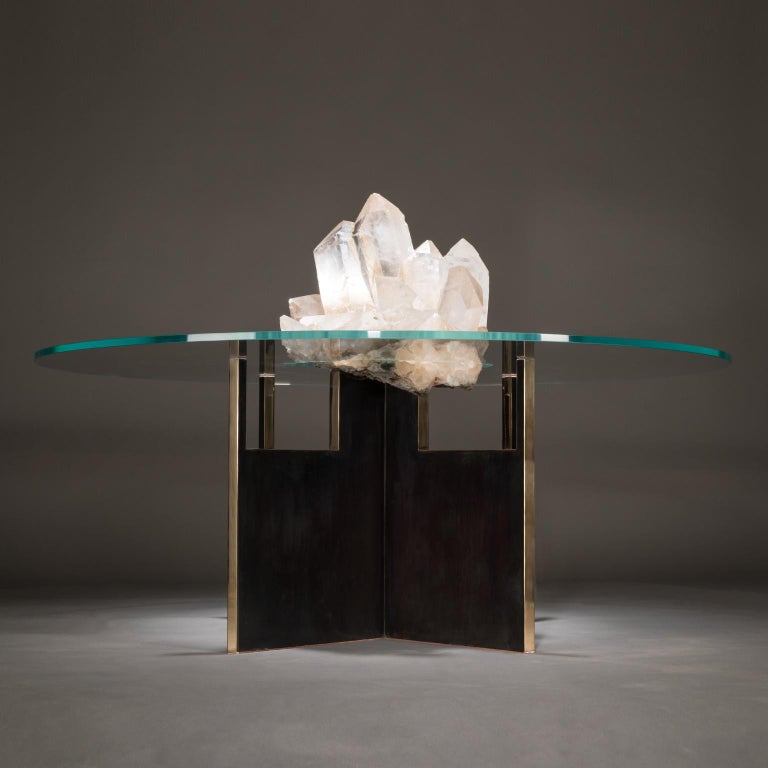 Studio Greytak 'Iceberg Table 4' Himalayan Quartz, Solid Bronze, and ...