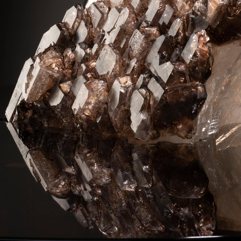 Studio Greytak "Iceberg Table 5" Alligator Quartz, Iron Patina, Smoky ...