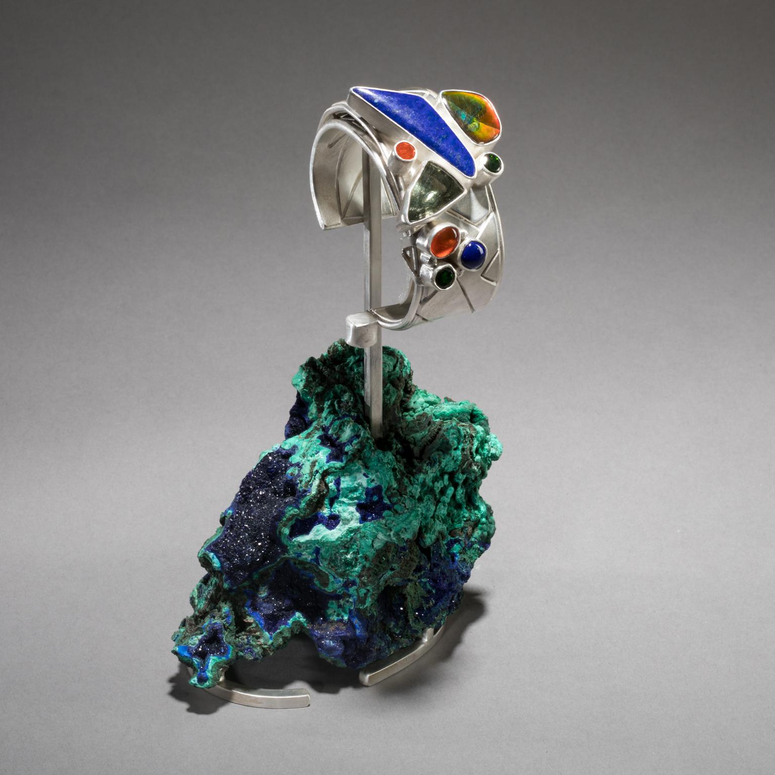 Studio Greytak 'Lapis Cuff on Azurite' with Lapis Lazuli, Ammolite and ...