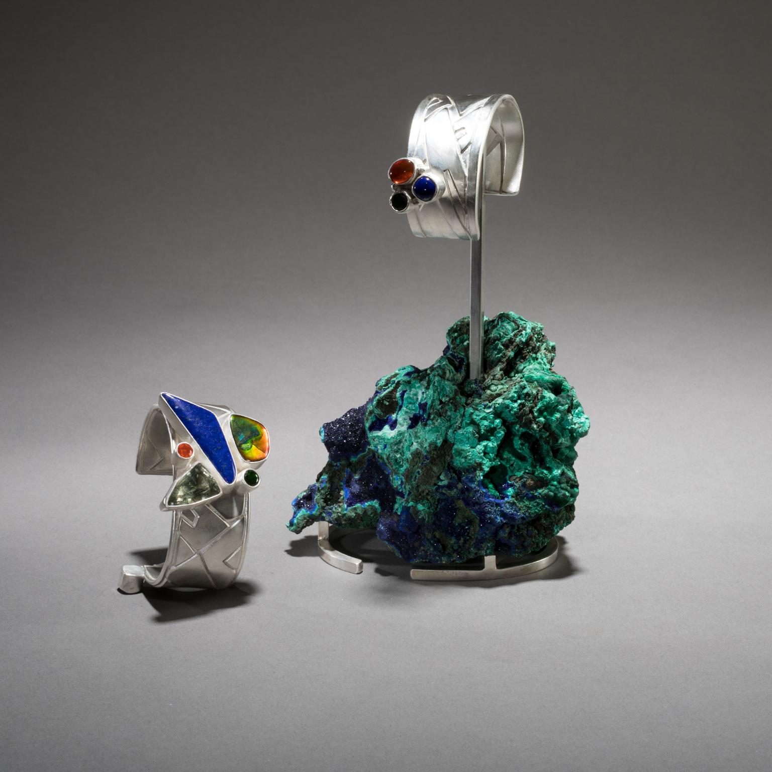 Studio Greytak 'Lapis Cuff on Azurite' with Lapis Lazuli, Ammolite and ...